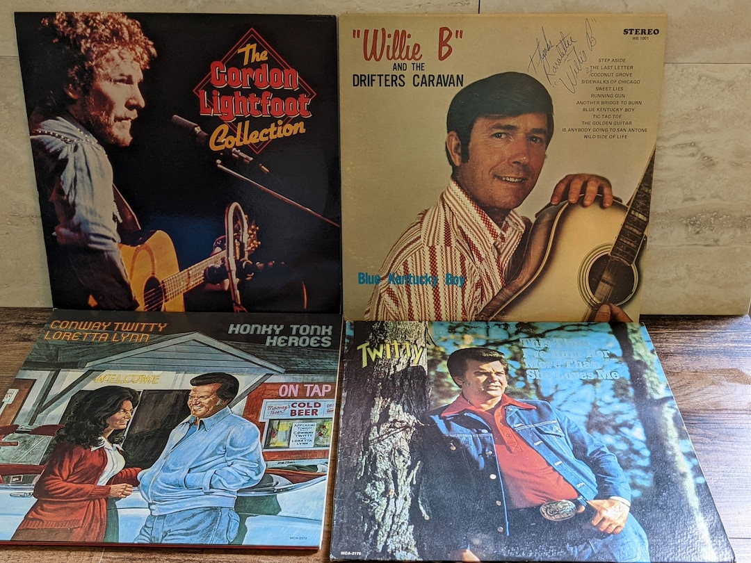 Set of 4 Vintage Country Albums on Vinyl - Etsy
