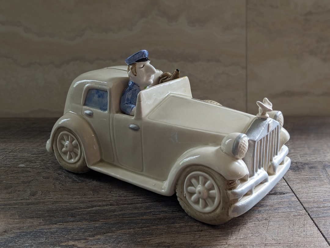 Vintage Fitz & Floyd Bank Rolls Bank With Dog and Driver - Etsy