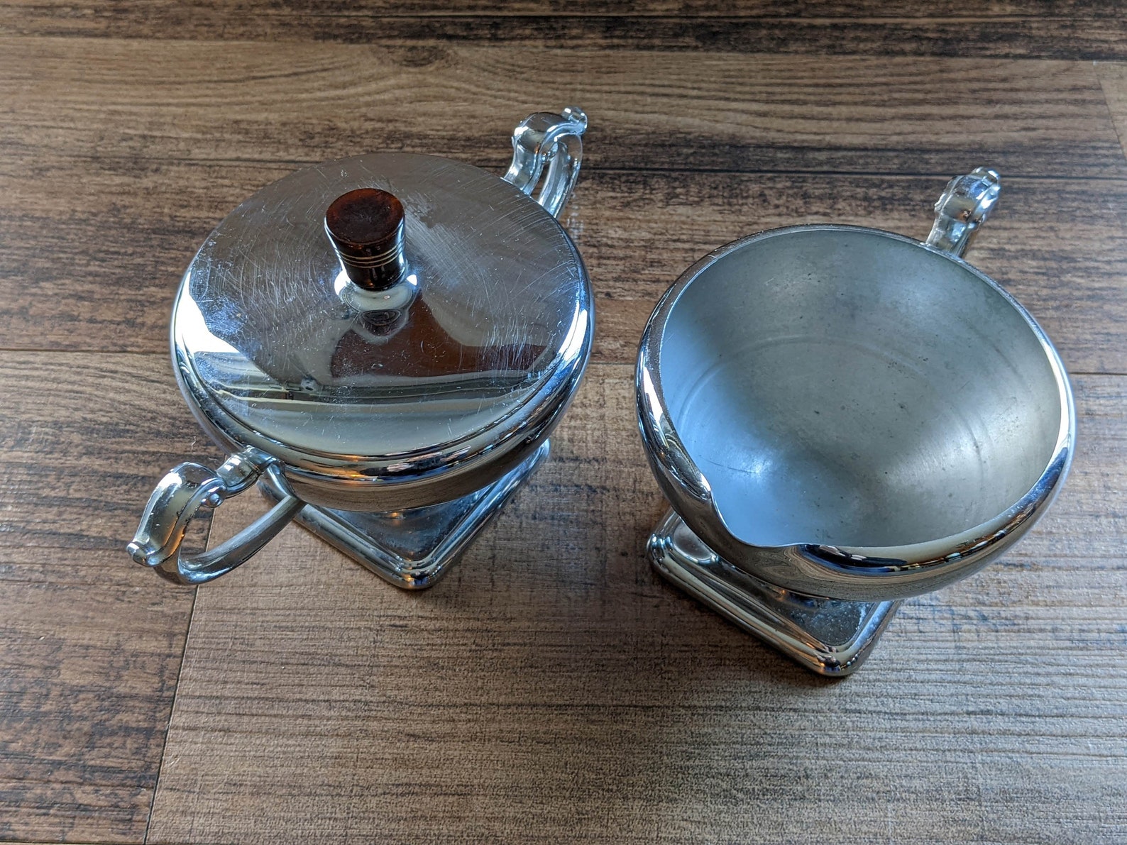Vintage Keystoneware Chrome Plated Creamer and Sugar - Etsy
