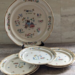 Vintage International Heartland Farmer Scene Dishes - Etsy