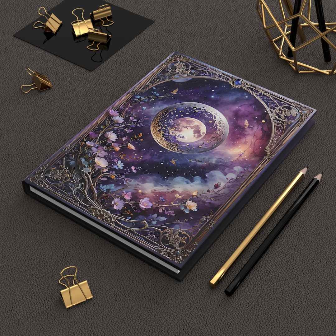 Floral Moon Journal - Etsy