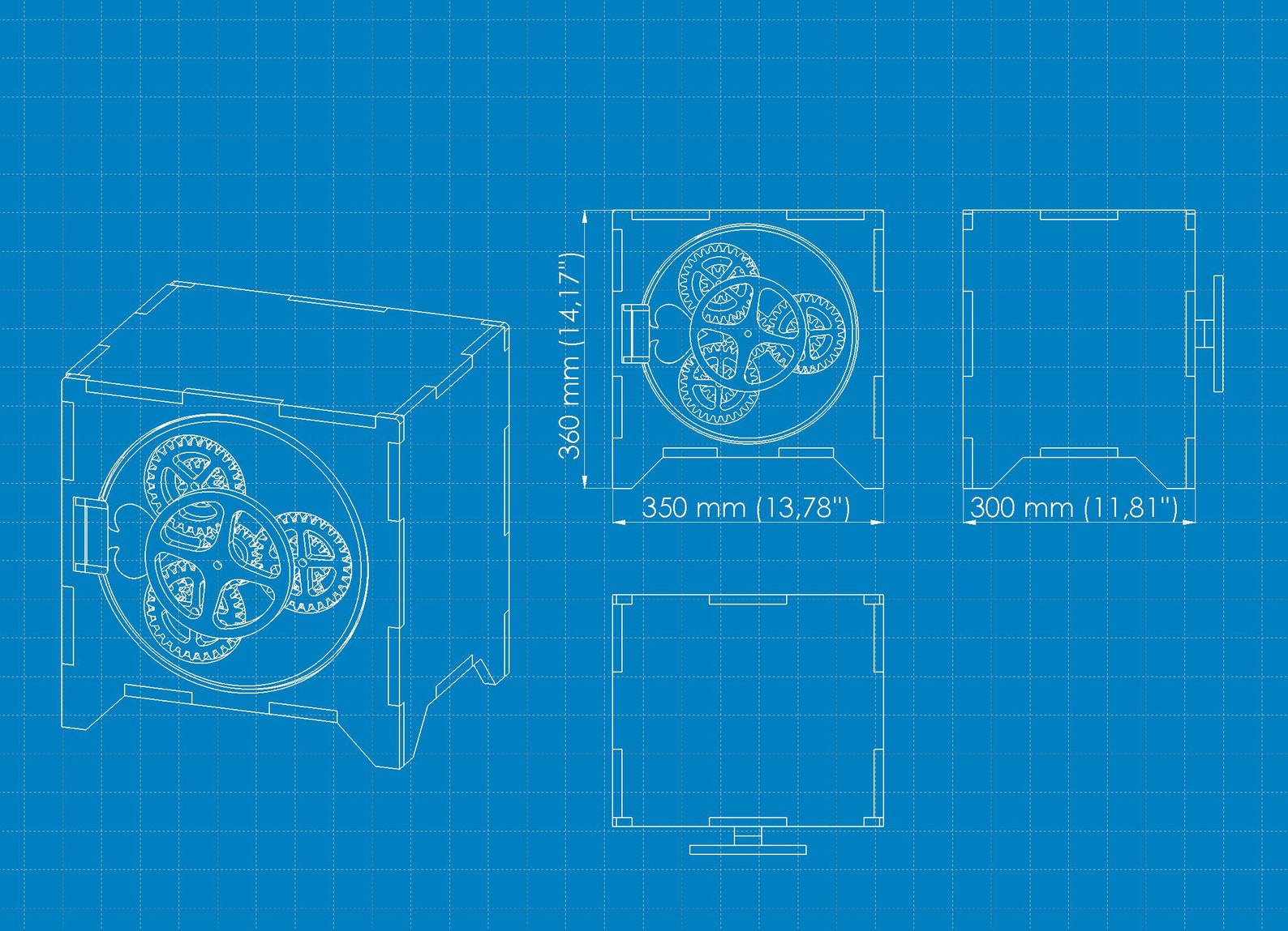 Cnc Files, Unique Wooden Storage Box With a Working Gear Lock Mechanism ...