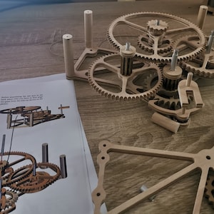 Wooden Mechanical Gear Clock CNC File: Laser Cut DXF Plan - Etsy