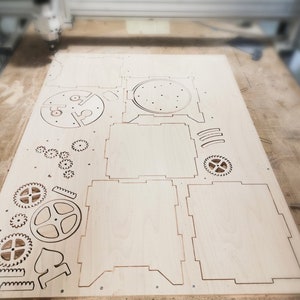 Cnc Files, Unique Wooden Storage Box With a Working Gear Lock Mechanism ...