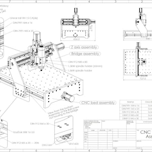 DIY CNC Milling Machine 3D Model Files, .dxf, .STEP, Electrical Plans ...
