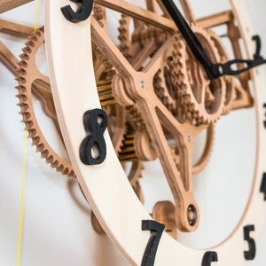 Wooden Mechanical Gear Clock CNC File: Laser Cut DXF Plan - Etsy