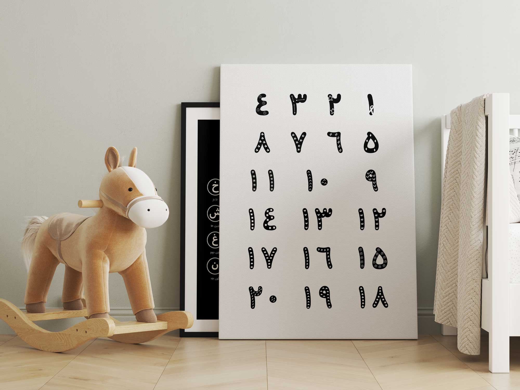 Arabic Numbers in Black Classroom Decor Educational - Etsy
