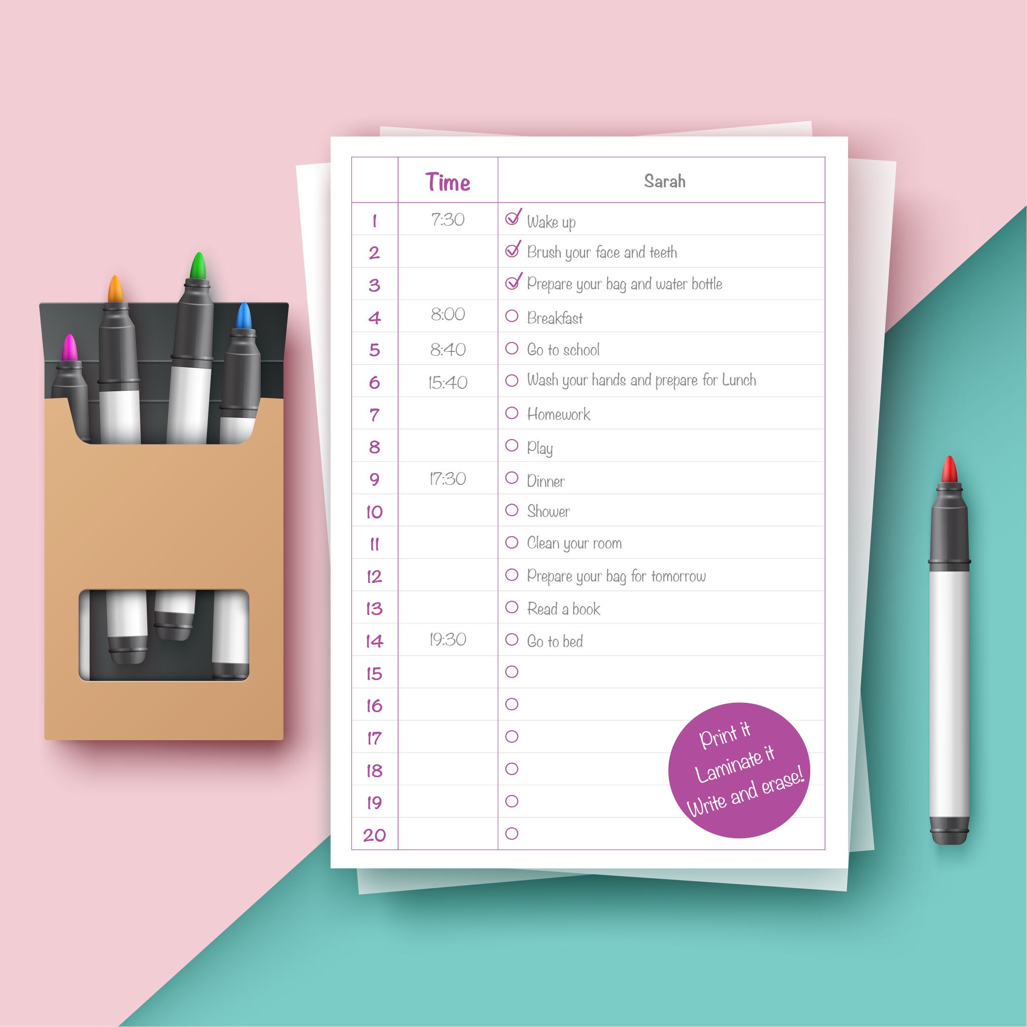 Minimal to Do List Printable, Adults Daily Task Worksheet, Digital ...