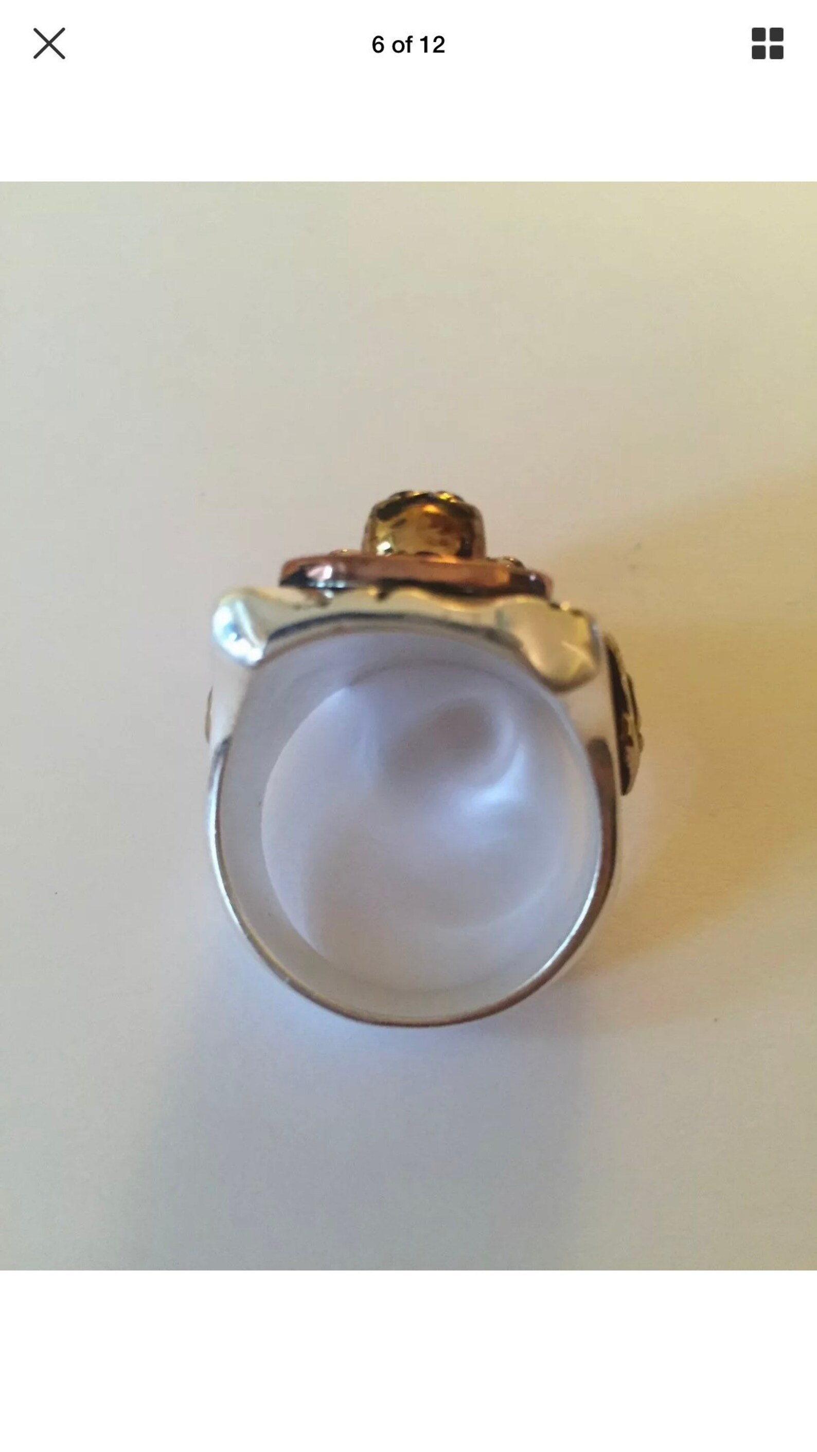 1940s 50s Massive Mexican Biker Novelty Skull Ring Tattoo Rockabilly ...