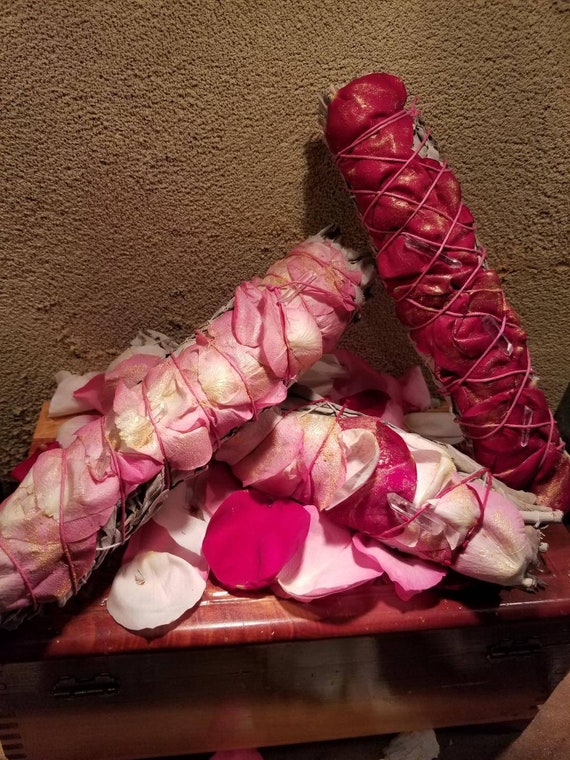 Rose petal smudge bundle | Etsy