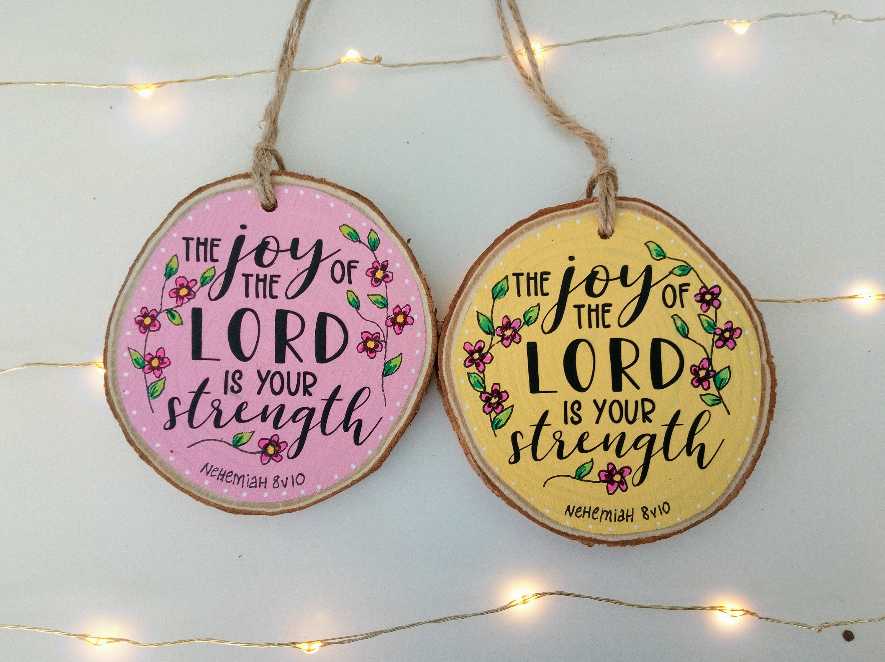 Encouraging Bible Verses on Hand Painted Wood Slices. Part 1 - Etsy UK