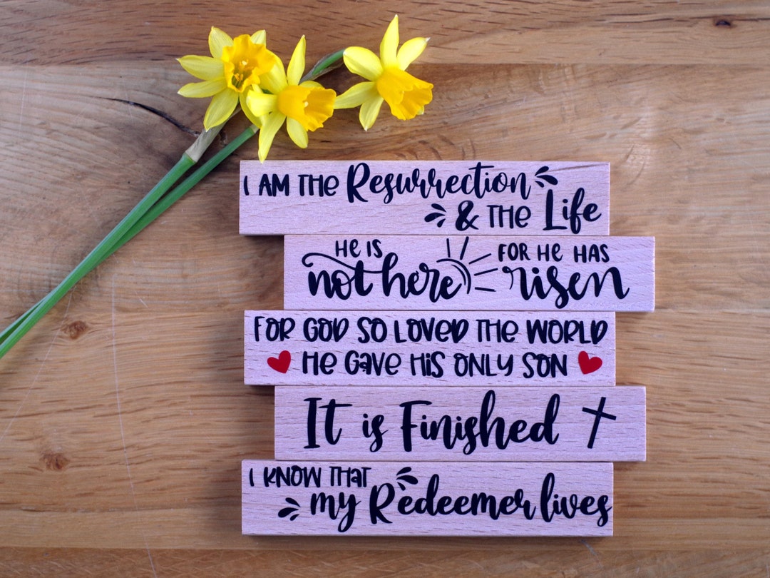 Easter Bible Verse Memory Sticks. Verses to Encourage and Display on ...