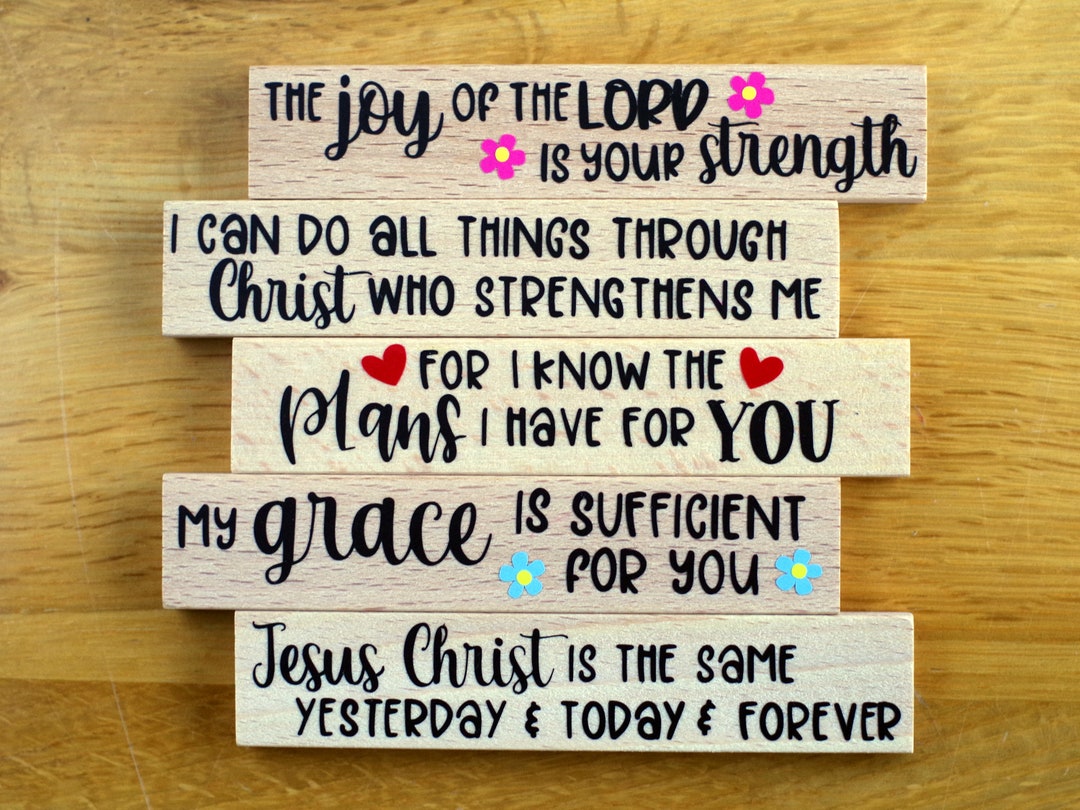 Bible Verse Memory Sticks. Verses to Encourage and Display on Any Flat ...