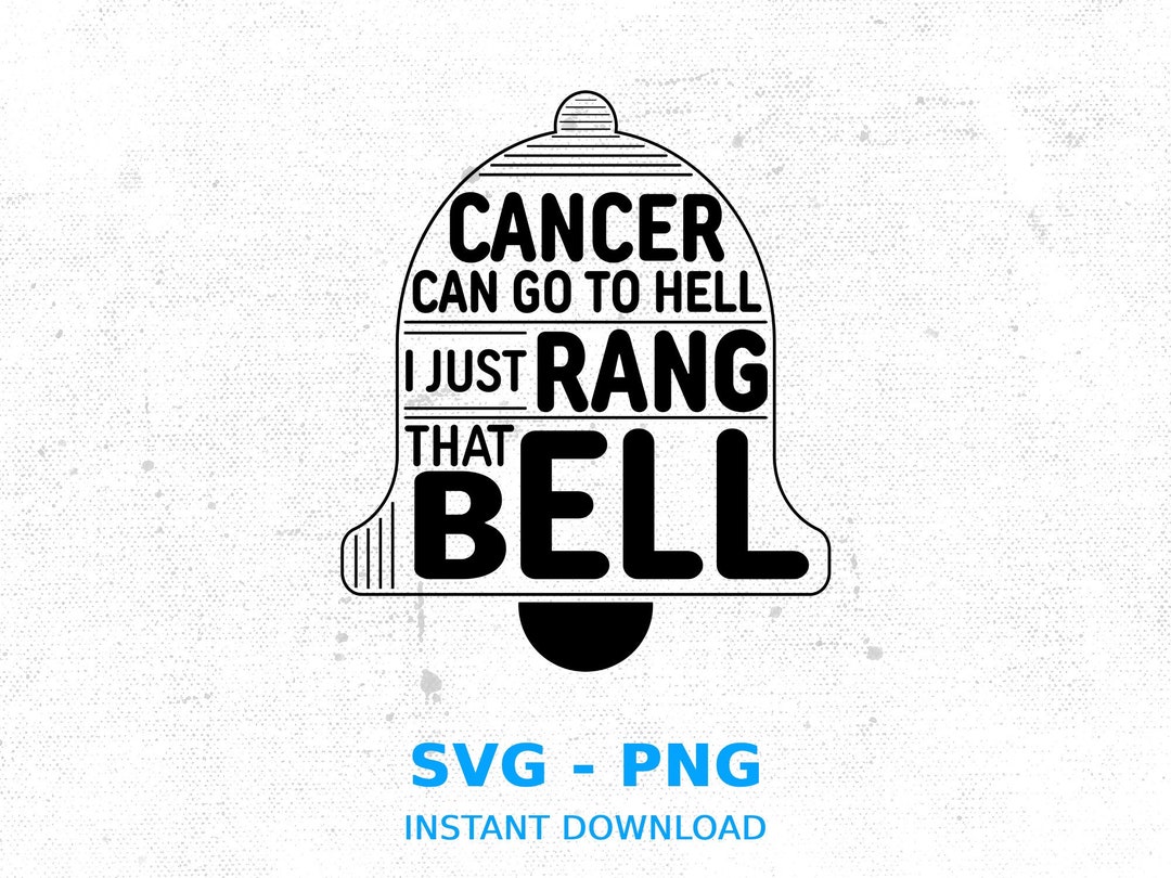Cancer Bell Ringing SVG: Awareness Ribbon, Cricut Silhouette (digital ...