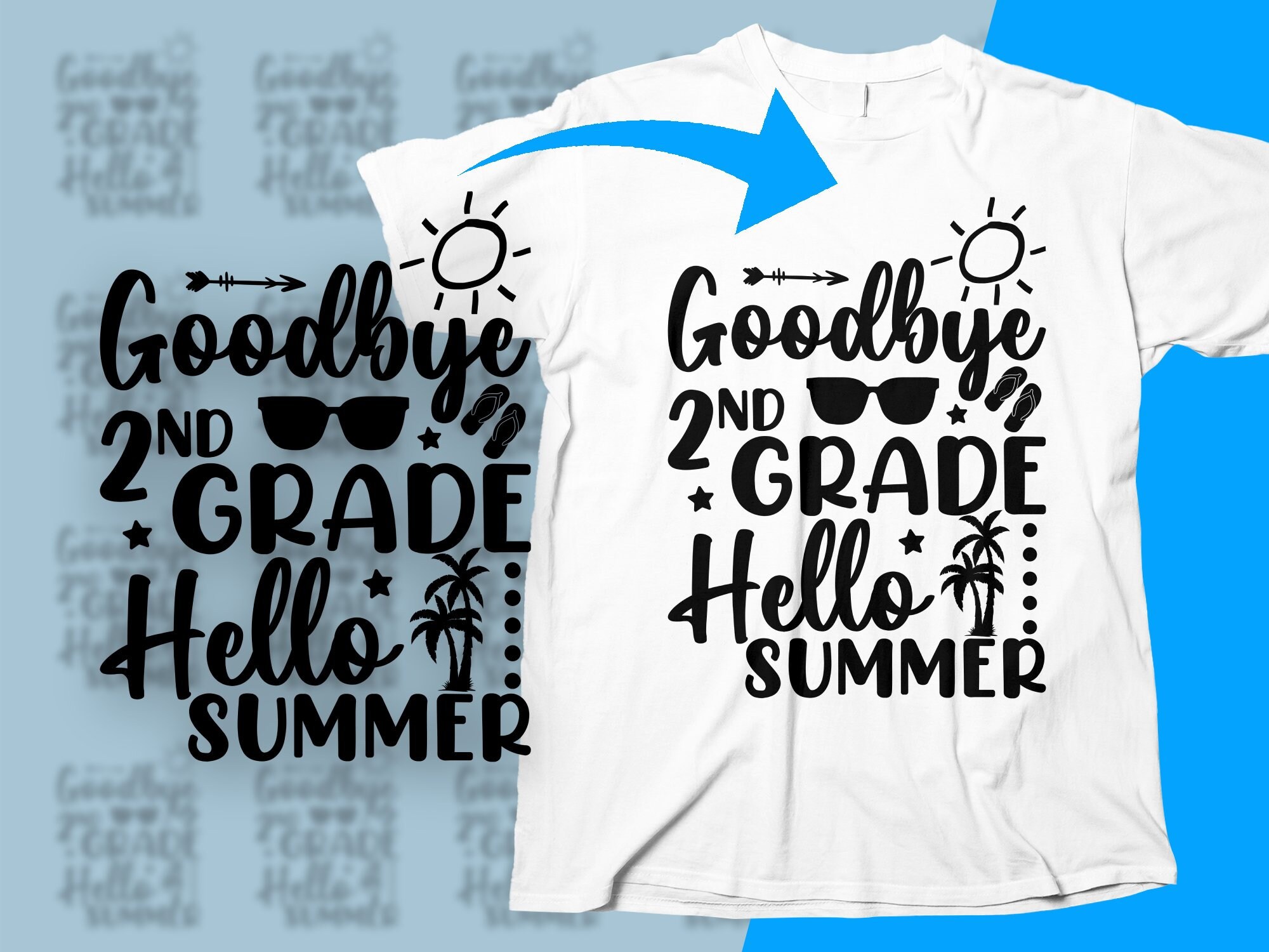 Goodbye 2nd Grade Hello Summer Svg Teacher Svg Teacher - Etsy