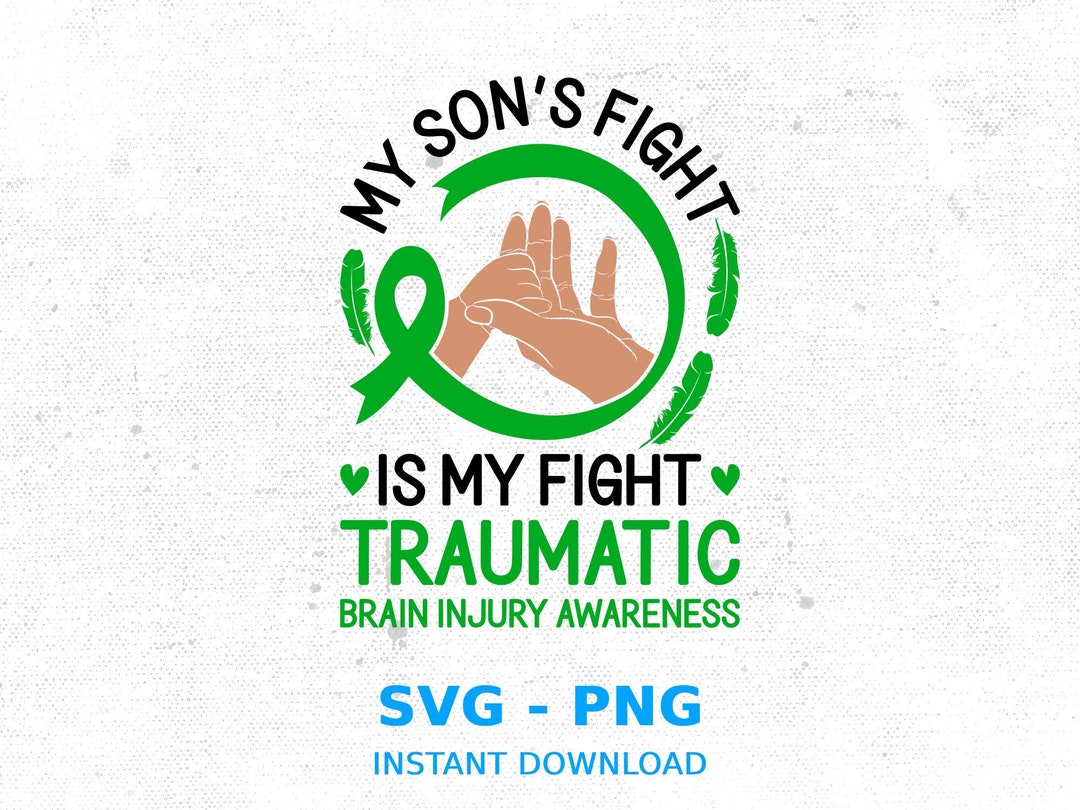TBI Awareness Green Ribbon SVG PNG: My Son's Fight - Etsy