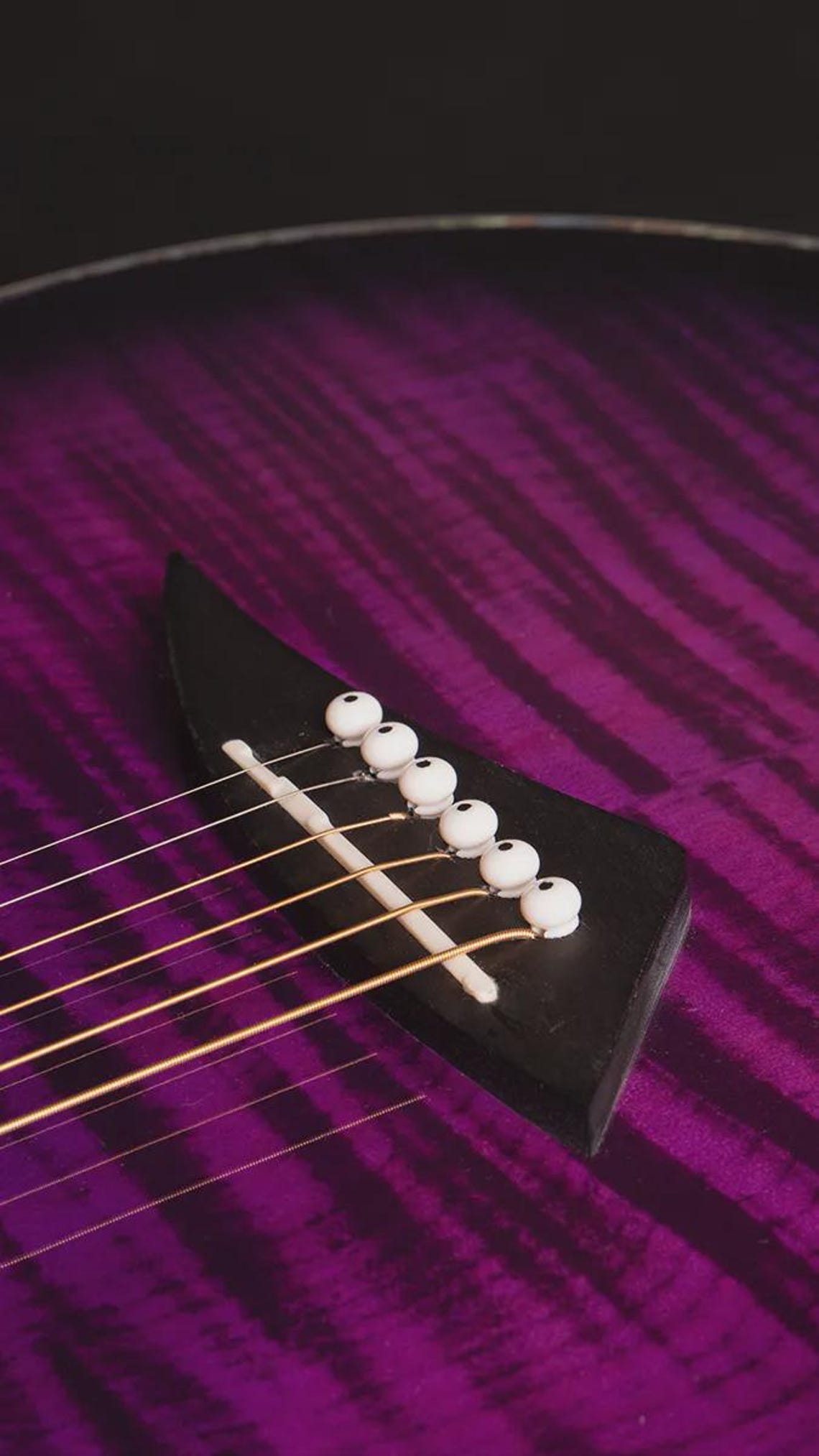 Lindo ORG-SL Slimline Purple Electro Acoustic Guitar With In-built F-4T ...