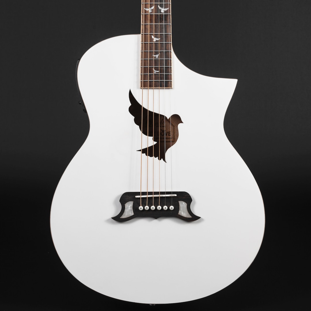 Lindo White Dove V3 Electro Acoustic Guitar | Beautiful High Gloss ...