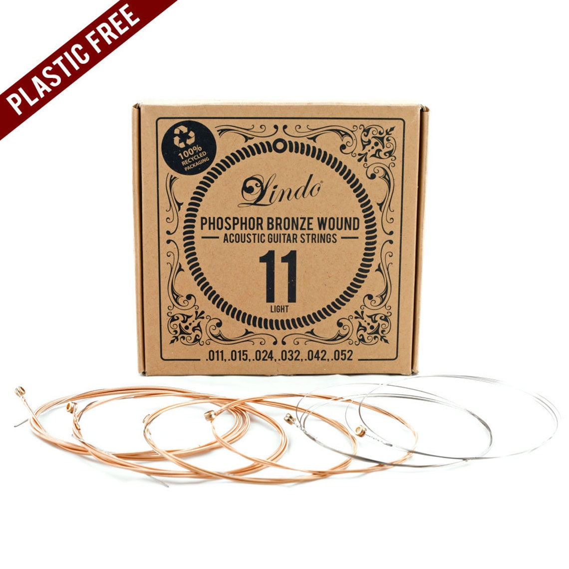 Lindo Eco-friendly Acoustic Guitar Strings Light 11 15 24 32 - Etsy