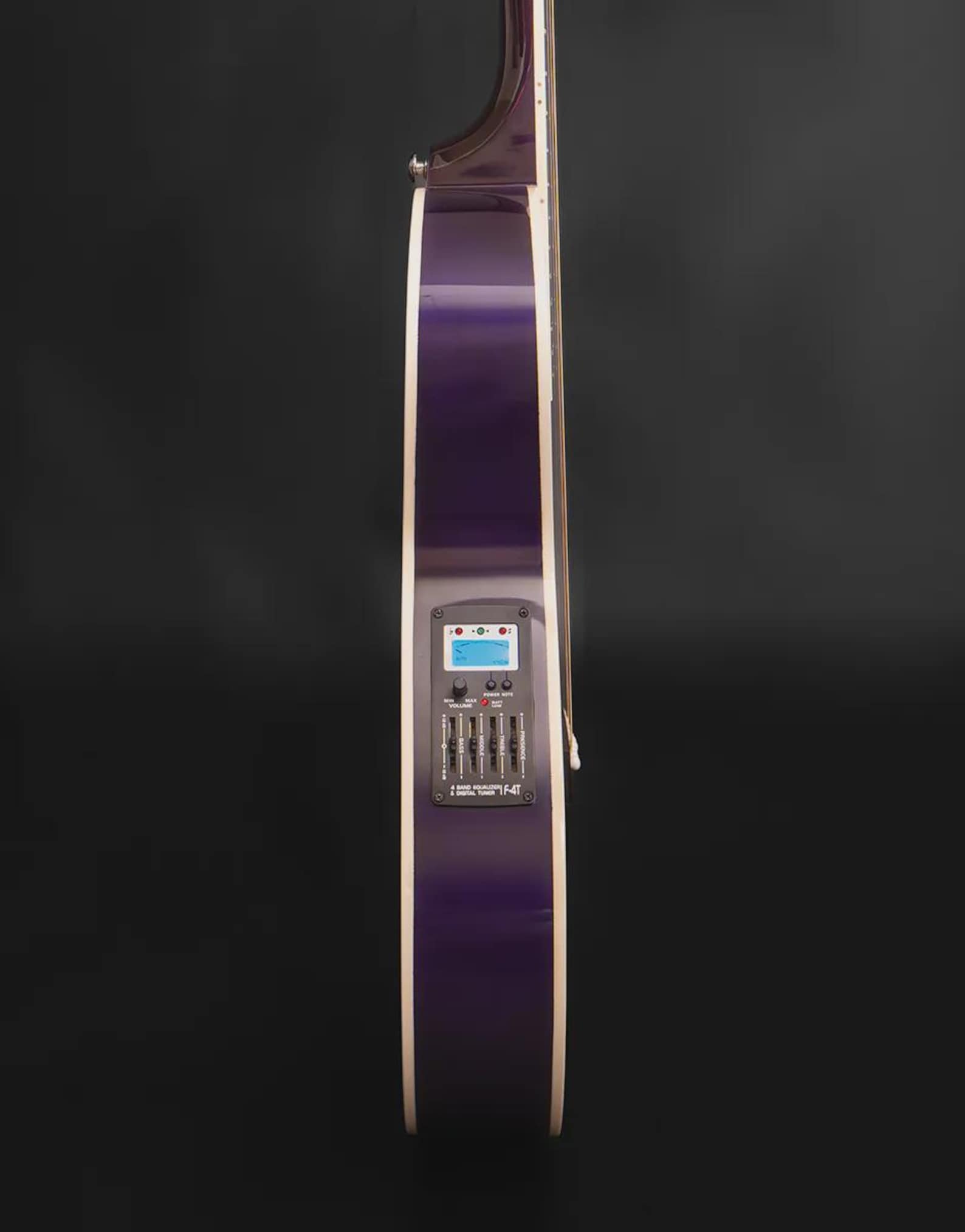 Lindo ORG-SL Slimline Purple Electro Acoustic Guitar With In-built F-4T ...