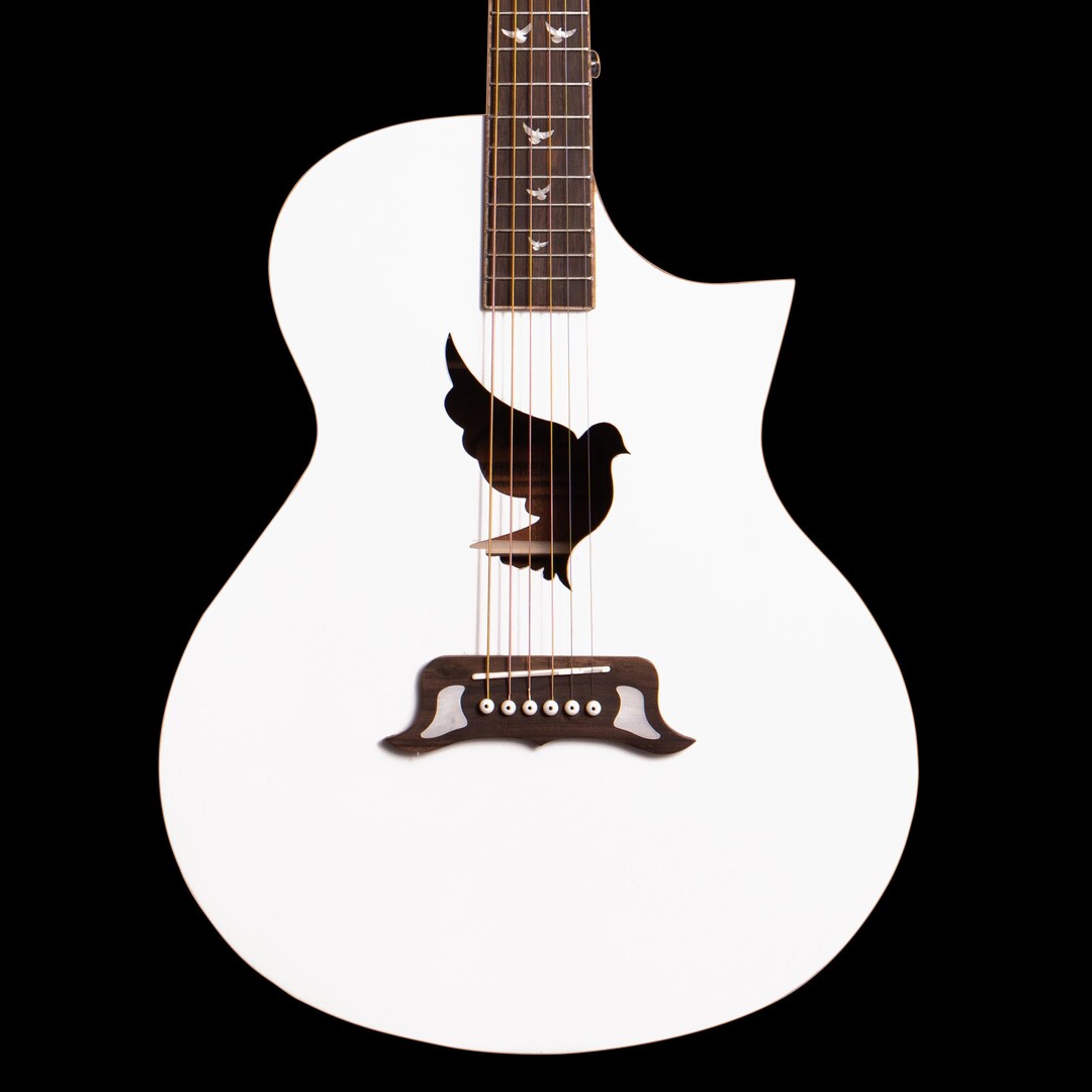 Lindo White Dove V3 Electro Acoustic Guitar | Beautiful High Gloss ...