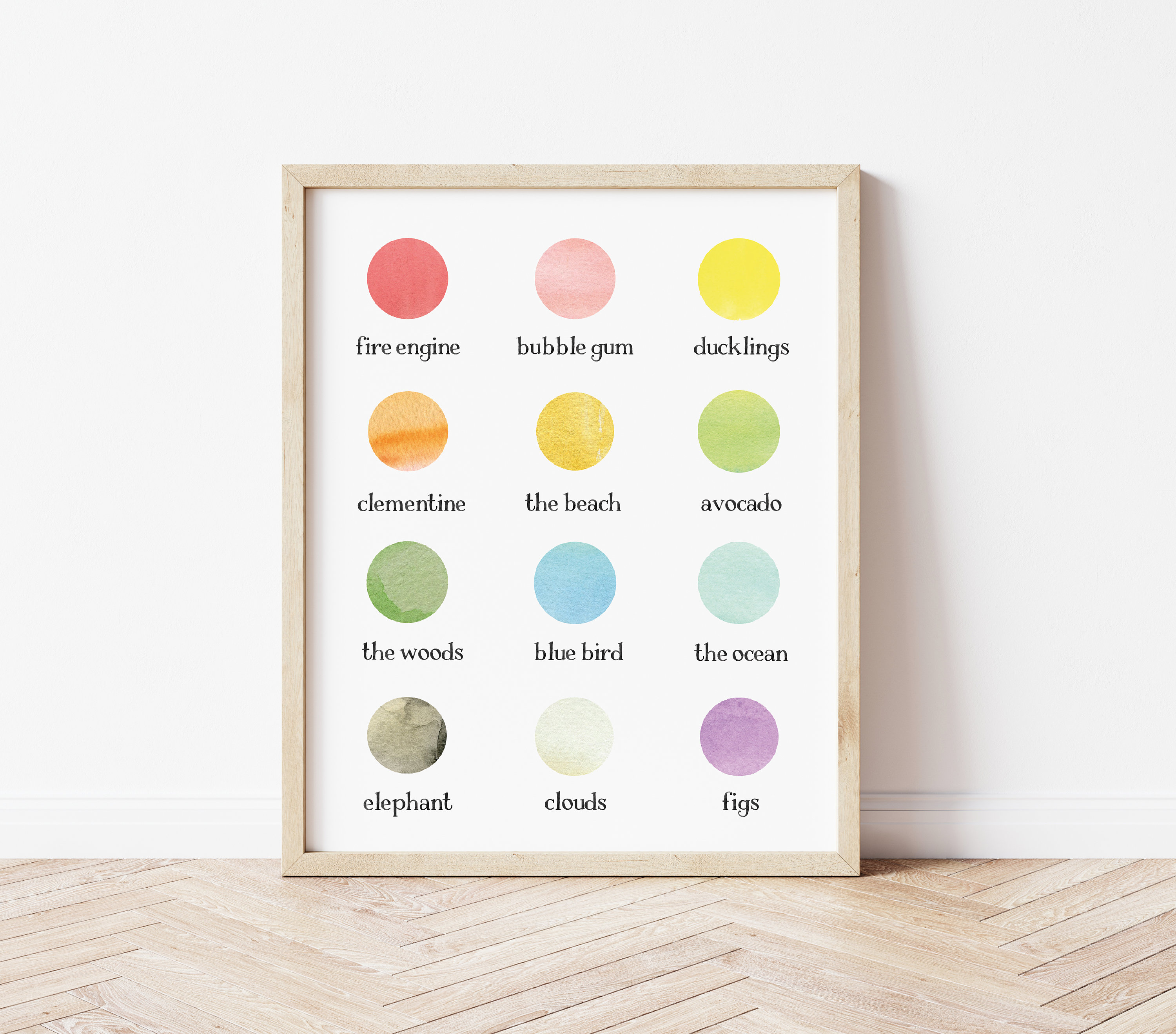 Kids Color Palette, Nursery Art, Art Print, Kids Art Print, Baby Art ...