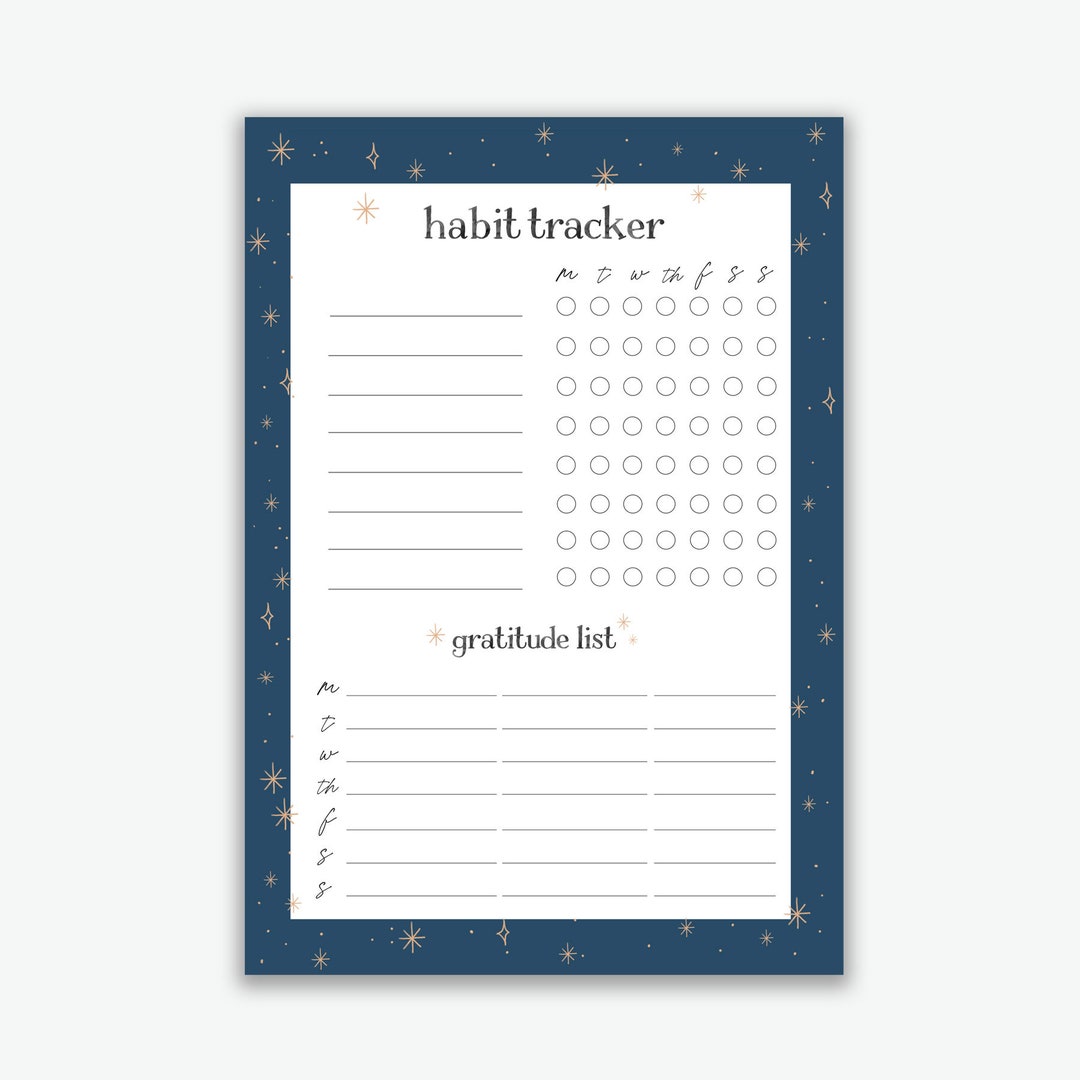 Wellness Notepad, Habit Tracker, Gratitude List Notepad, Motivational ...