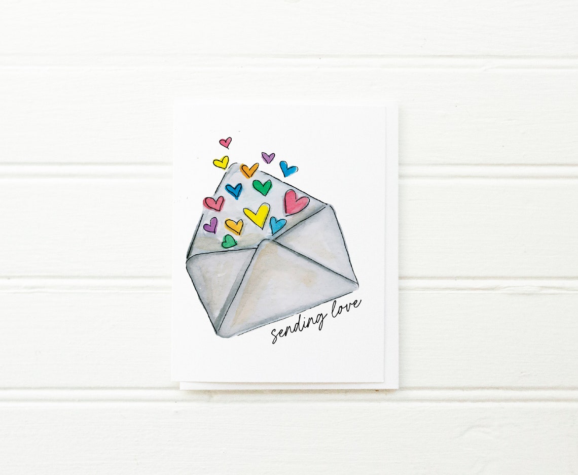 Sending Love Sending Love Card Thinking of You Card Love - Etsy