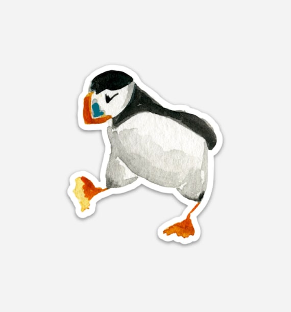 Puffin Sticker Bird Sticker Cute Bird Stickers Maine - Etsy