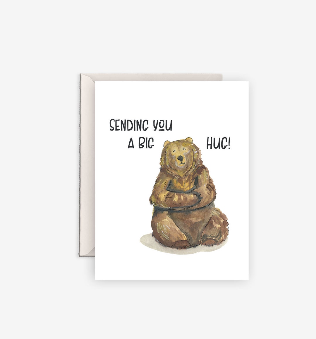 Bear Card, Sending a Hug, Hug Card, Thinking of You, Bear Hug, Sweet ...
