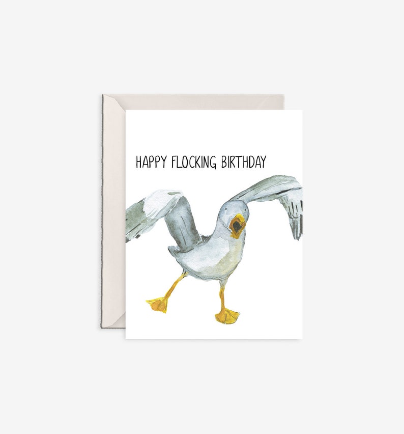 Funny Birthday Card Seagull Bird Birthday Card Cute - Etsy