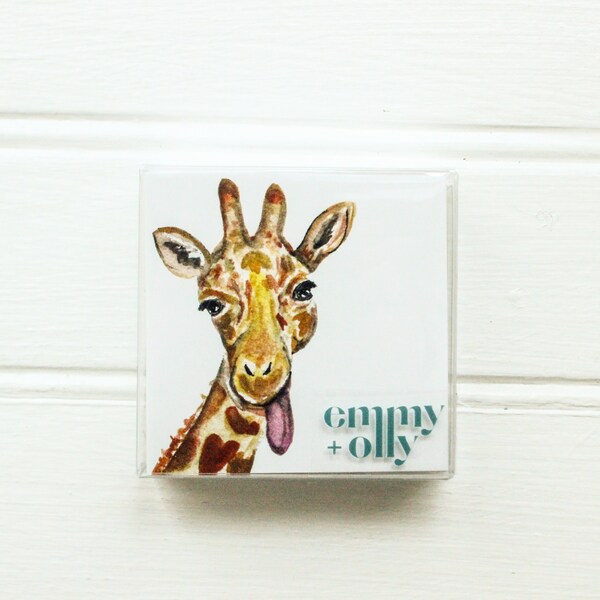 Giraffe Note Cards - Etsy