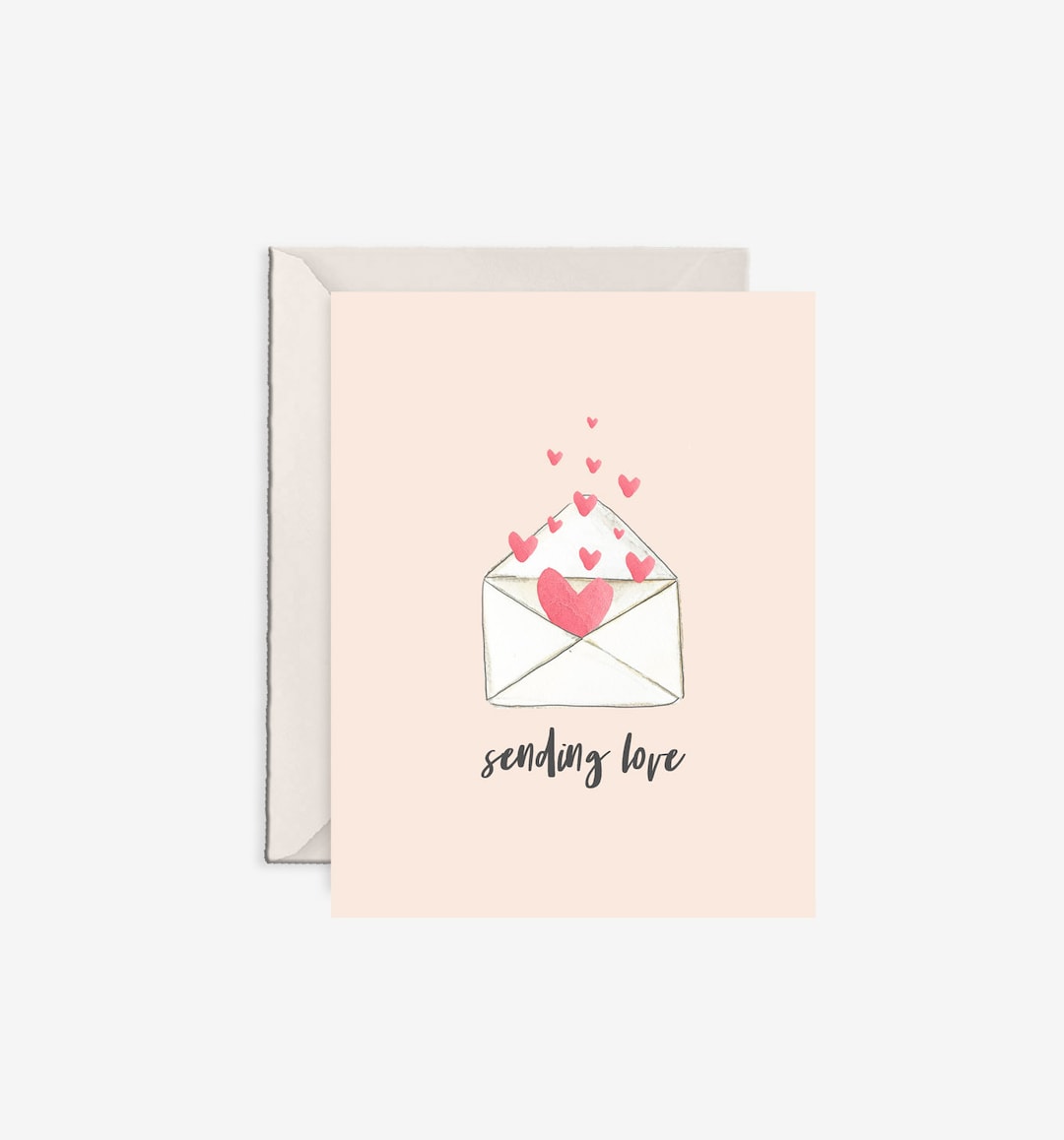 Sending Love, Sending Love Card, Thinking of You Card, Love Mail, Heart ...