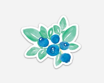 Blueberry Sticker Fruit Sticker Summer Sticker Maine - Etsy