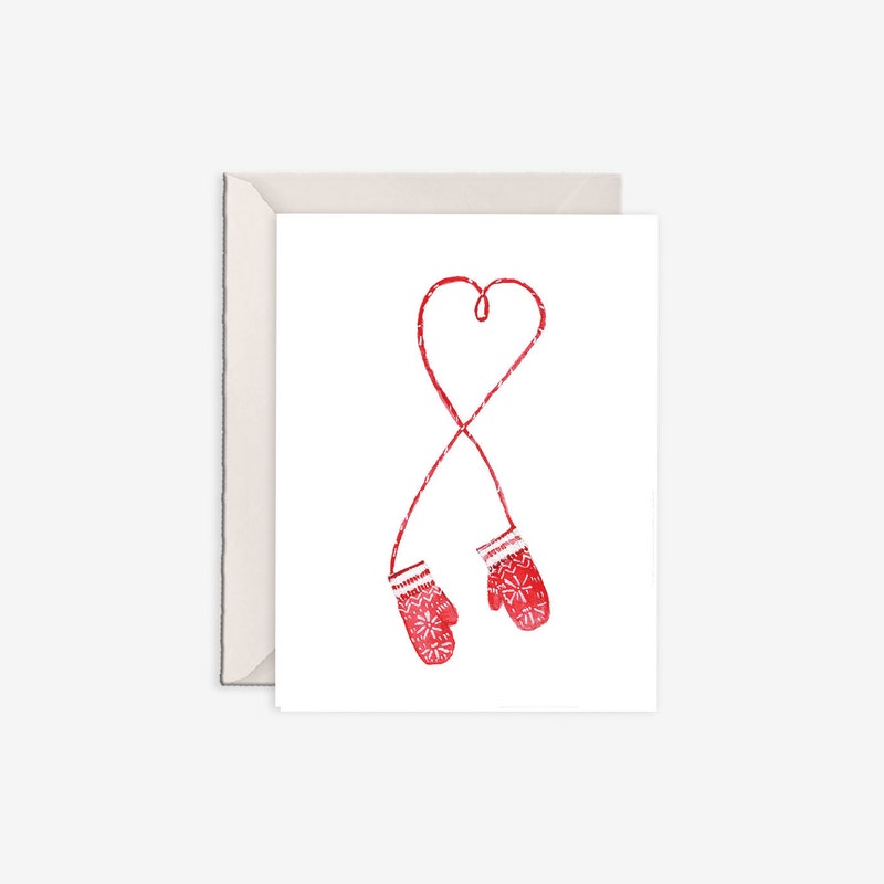 Mitten Card - Etsy