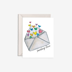 Sending Love Sending Love Card Thinking of You Card Love - Etsy