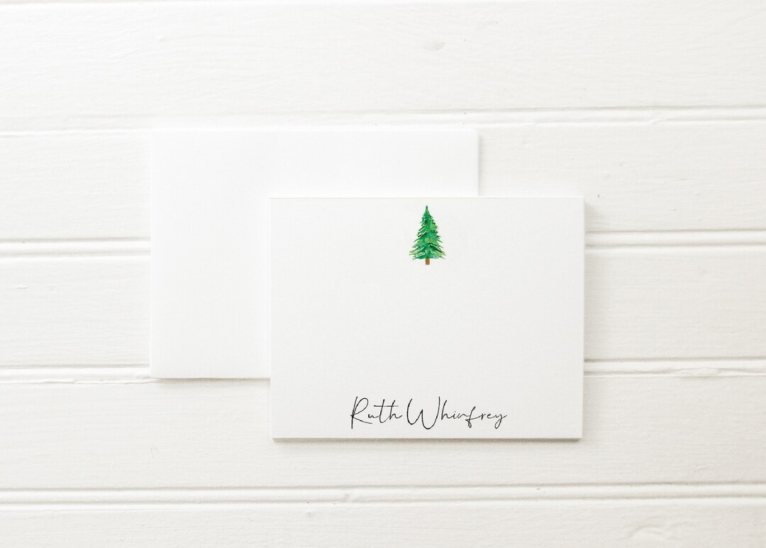 Tree Note Cards, Pine Tree, Pine Tree Note Cards, Watercolor Tree ...