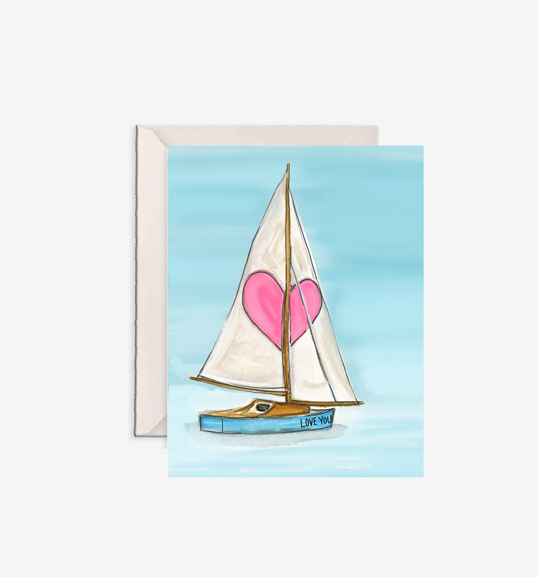 Boat Card, Love Card, Sailing Card, Love Boat, Valentines Day ...