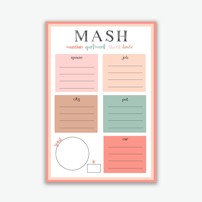 Mash Game - Etsy