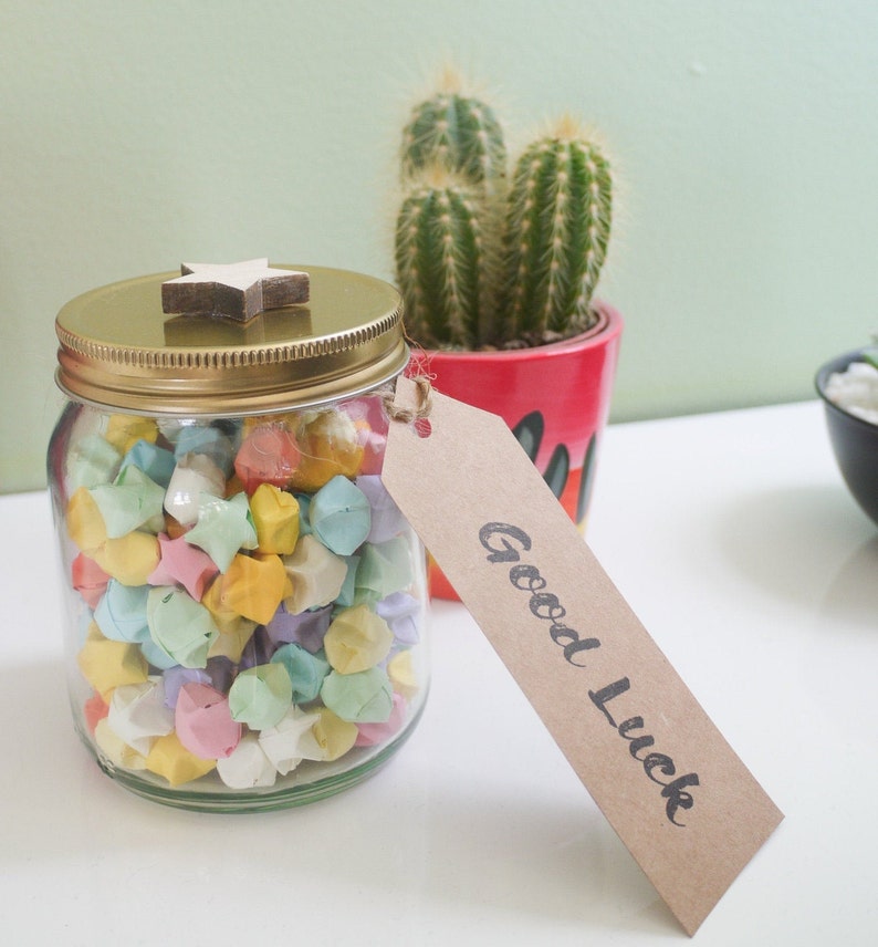 Lucky Star Jar Birthday / Good Luck / Teacher's Gift - Etsy