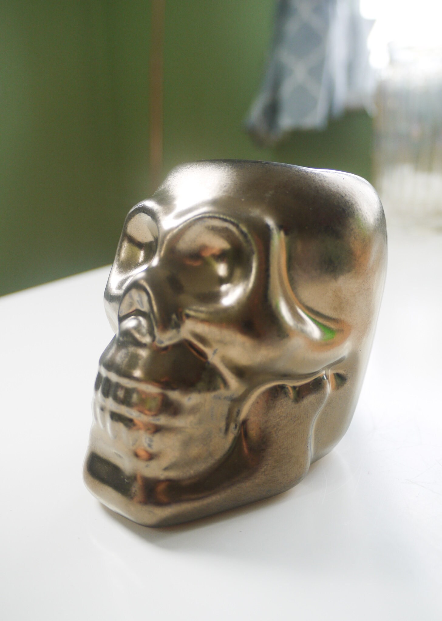 Mini Bronze Skull Ceramic Wax Burner 2 Packs of Melts of | Etsy