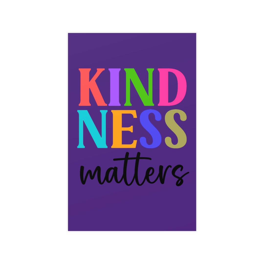Kindness Matters Purple Background - Etsy