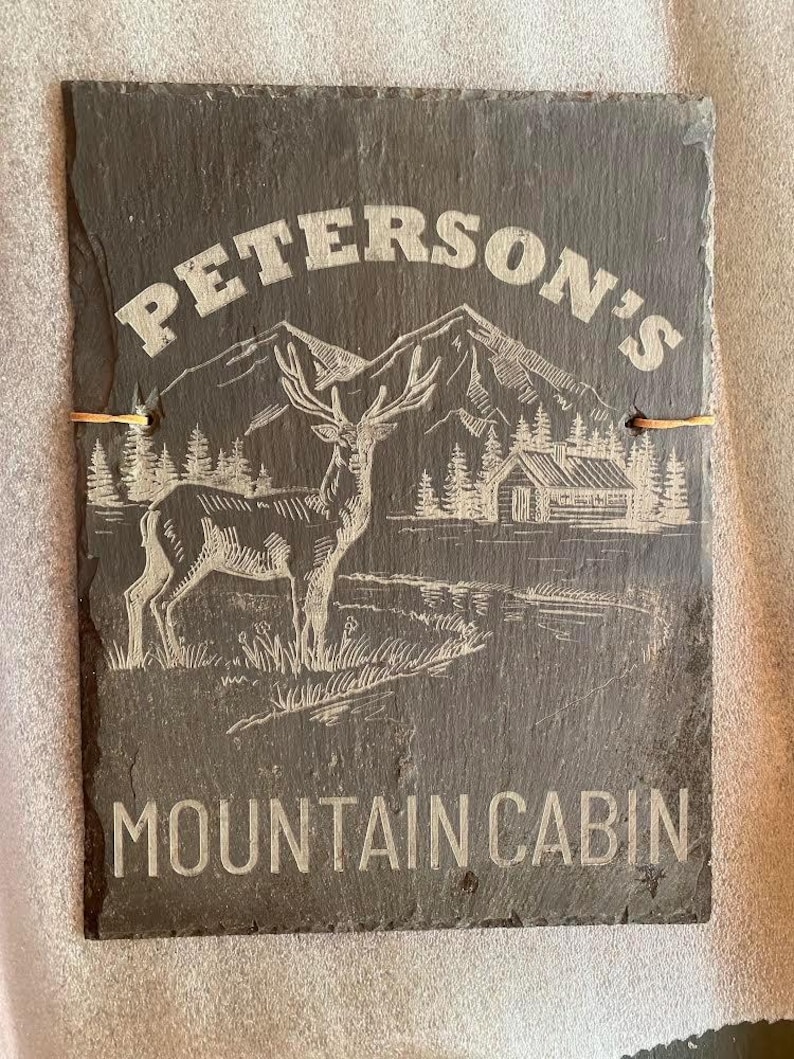 Slate House Sign, Slate Name, Custom Slate Sign, Door Sign, Engraved ...