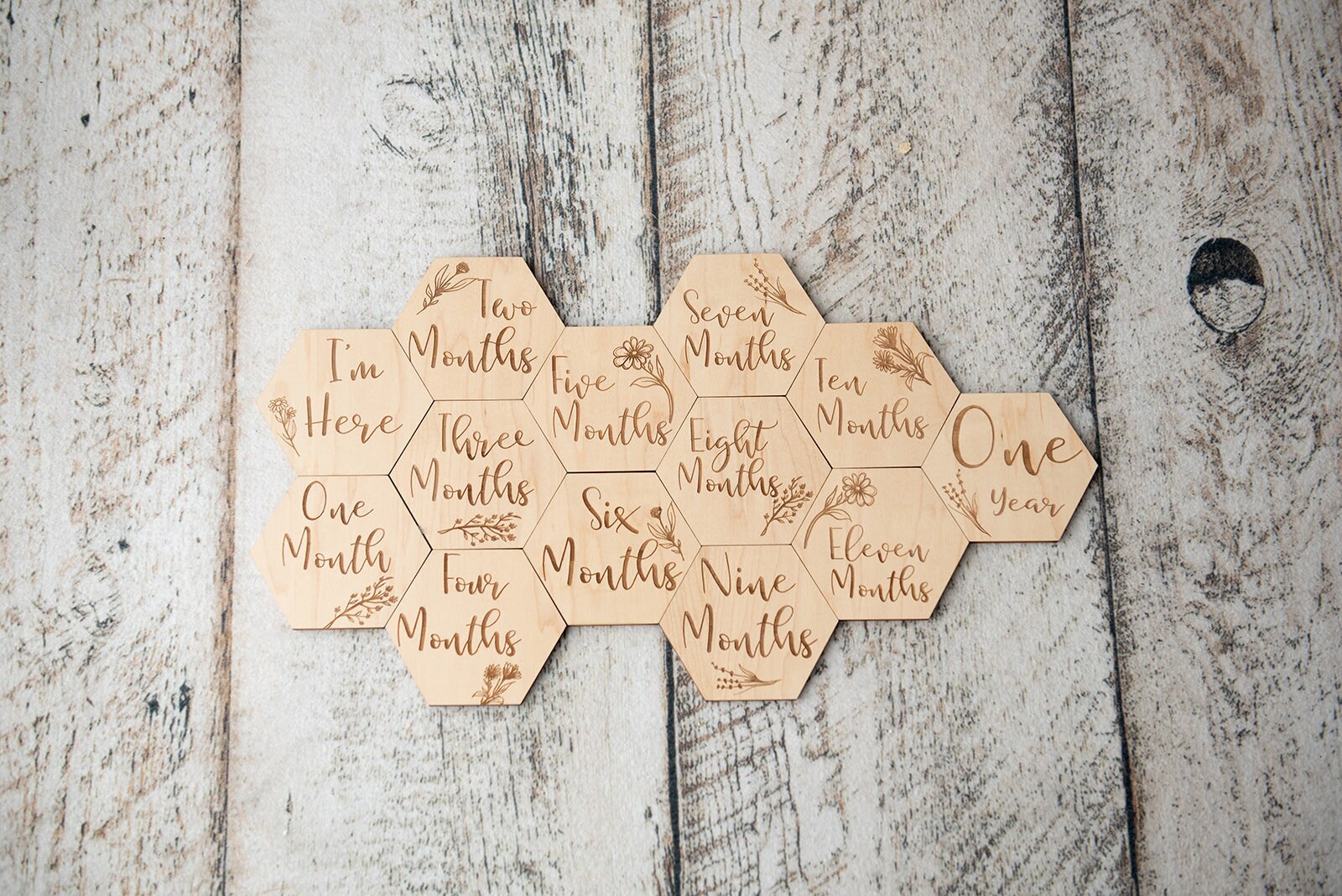 Monthly Milestones, Milestone Wood, Monthly Markers - Etsy