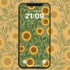 Vintage Sunflower iPhone Wallpaper- Deep Teal | Sunflower | Floral ...