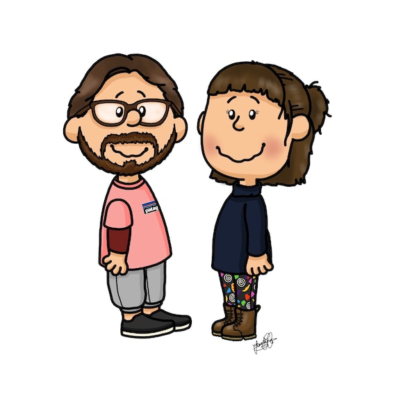 Customised Peanuts Style Digital Portraits Including Pets. - Etsy UK