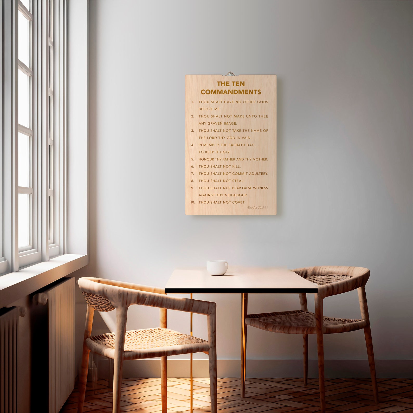 10 Commandments Wall Art - Laser Engraved Wooden Ten Commandments Wall ...