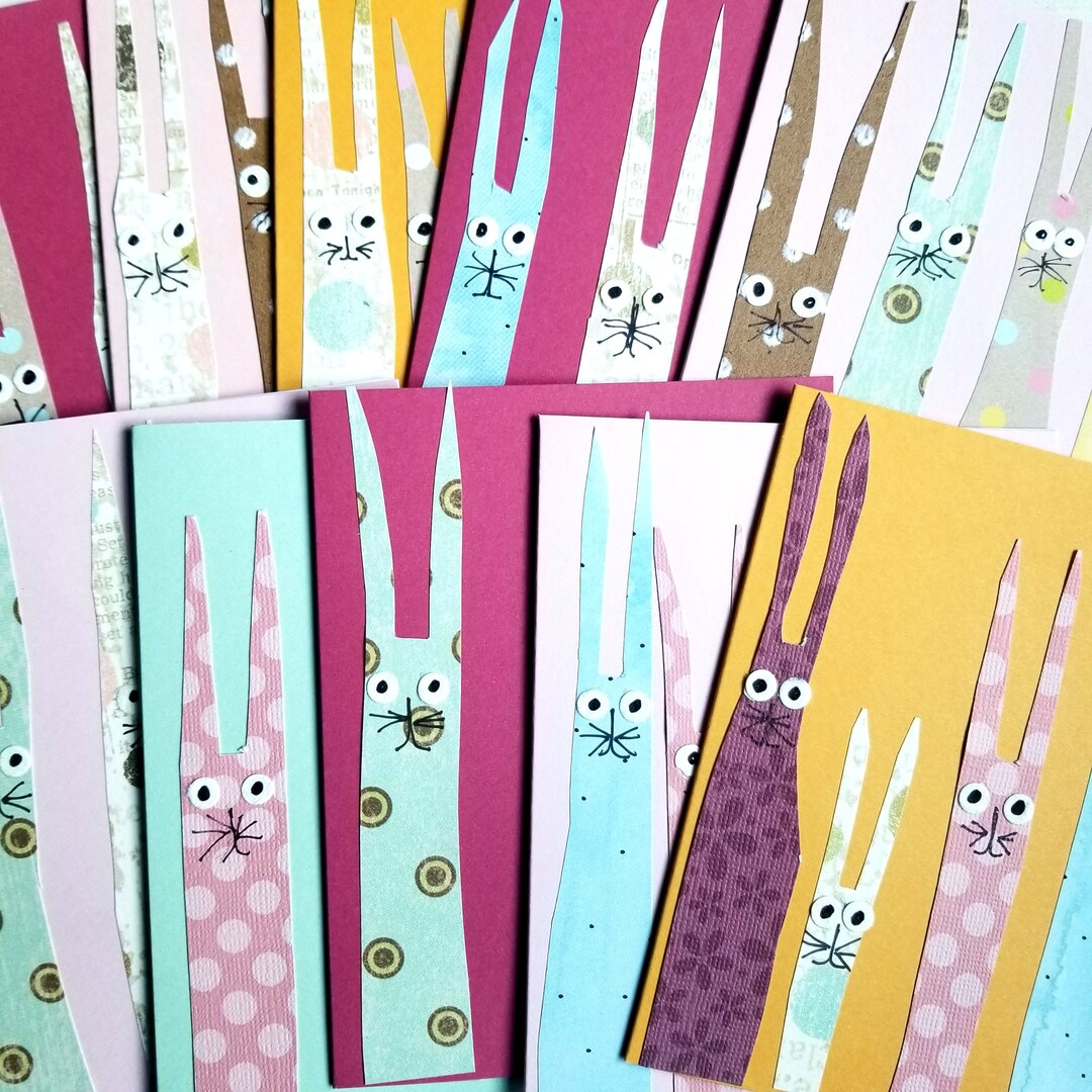 5 Rabbits of a Different Color Cards - Etsy