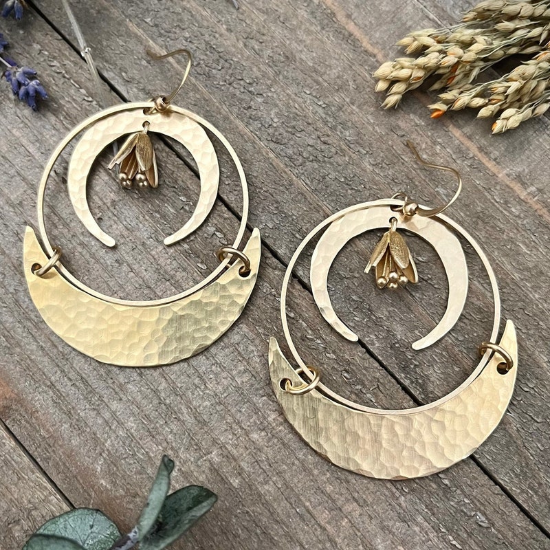 Moon Earrings - Etsy