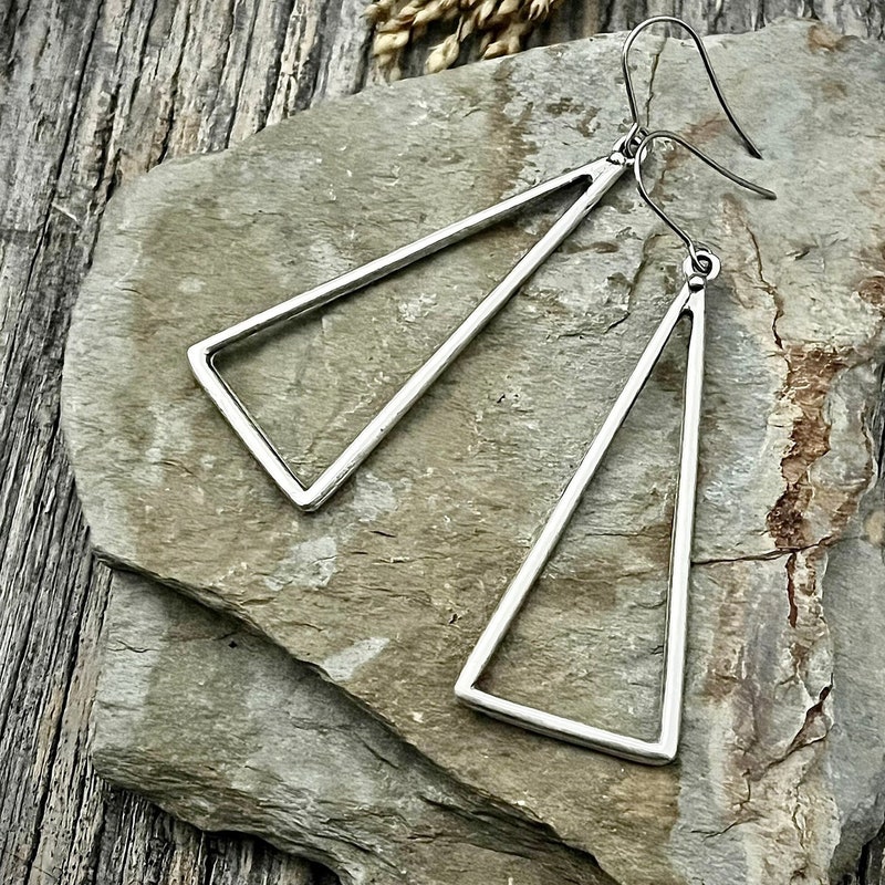 Triangle Earrings - Etsy